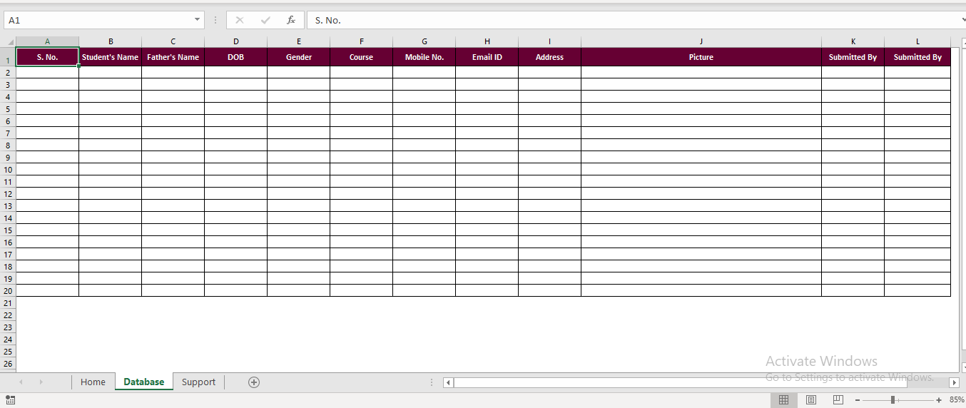 Automated Students Registration Form in Excel and VBA - Easy Steps ...