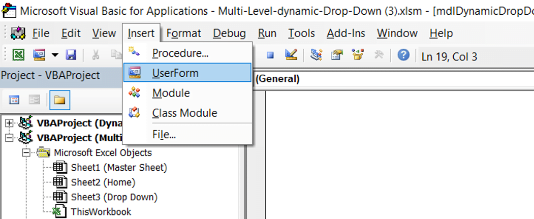 Multi Level Dependent Dynamic Drop Down Lists In Excel Vba Thedatalabs