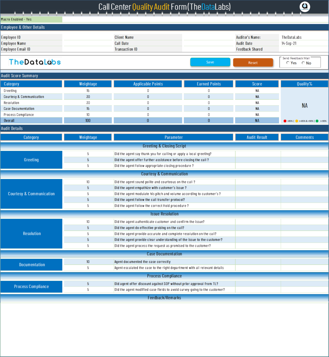 Dynamic Call Monitoring Form in MS Excel and VBA (Easy To Use) - 2026 ...