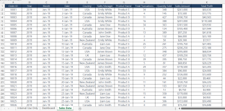 Dynamic Sales Performance Dashboard in Excel with 5 and more Visuals - TheDataLabs