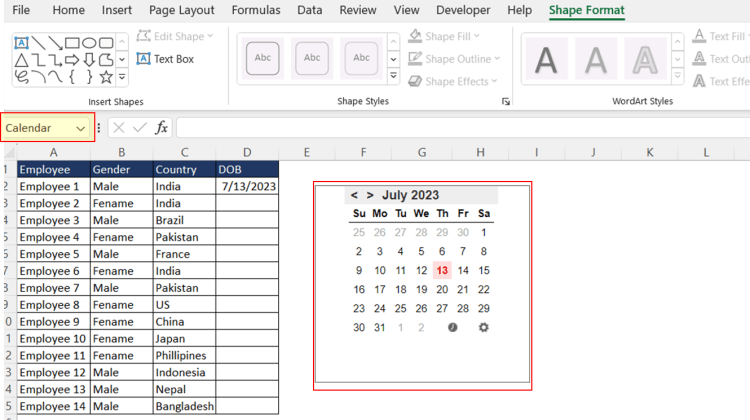 Show a Pop-Up Calendar in MS Excel Like Google Sheets - Quick and Easy ...