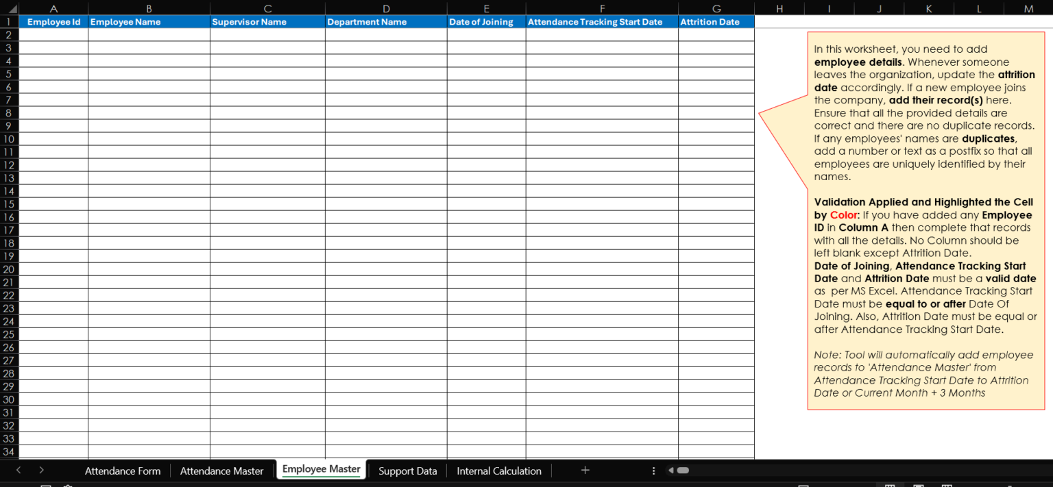 Ultimate Employee Attendance Tracker Excel Template 2025 - TheDataLabs