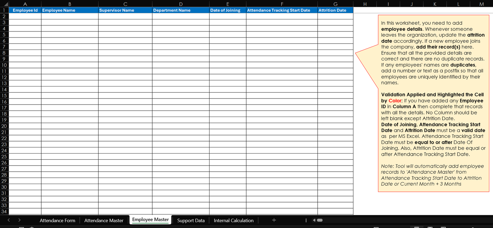 Ultimate Employee Attendance Tracker Excel Template 2025 - TheDataLabs