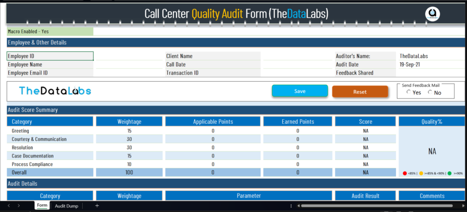 Dynamic Call Monitoring Form in MS Excel and VBA (Easy To Use) - 2026 ...
