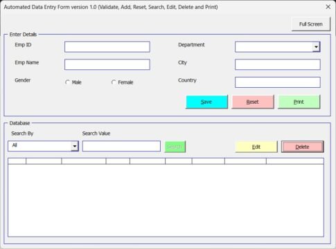 Fully Automated Data Entry Form In Excel and VBA (Support File ...