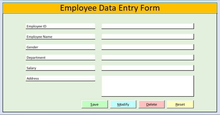 Master Your VBA with Employee Data Entry Form in Excel - TheDataLabs